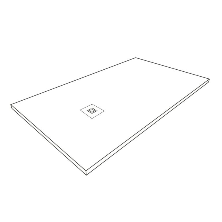 Acquabella Base Slate Shower Tray - Steel
