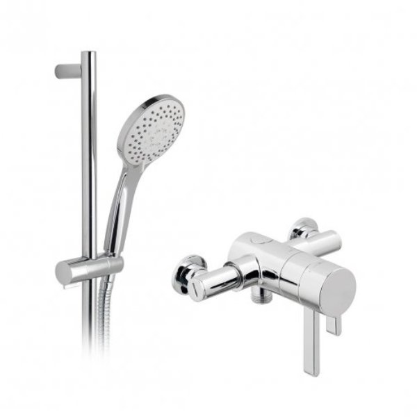 Vado Celsius Thermostatic Exposed Mixer Shower With Shower Kit - Chrome