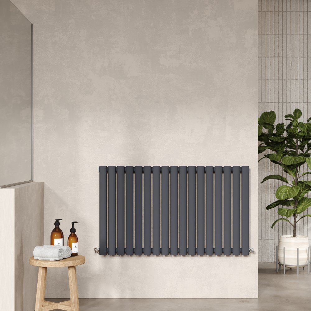 Hudson Reed Revive Single Panel Horizontal Designer Radiator - Anthracite